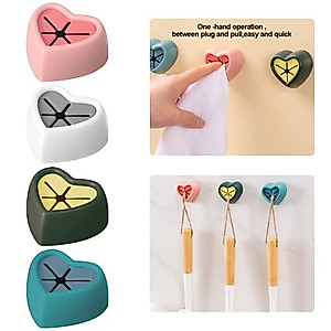 MingQiEven 4 Pcs Towel Hook Holder Grabber, Camper Accessories for Travel Trailers, Drill Free Self Adhesive Push Hooks Firmly Hook for Kitchen RV Camper