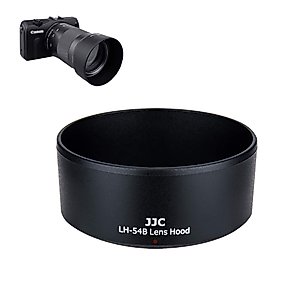 JJC Bayonet Dedicated Lens Hood Shade for Canon EF-M 55-200mm f/4.5-6.3 is STM Lens on Canon EOS M50 M100 Mirrorless Camera, Replaces Canon ET-54B OEM Lens Hood