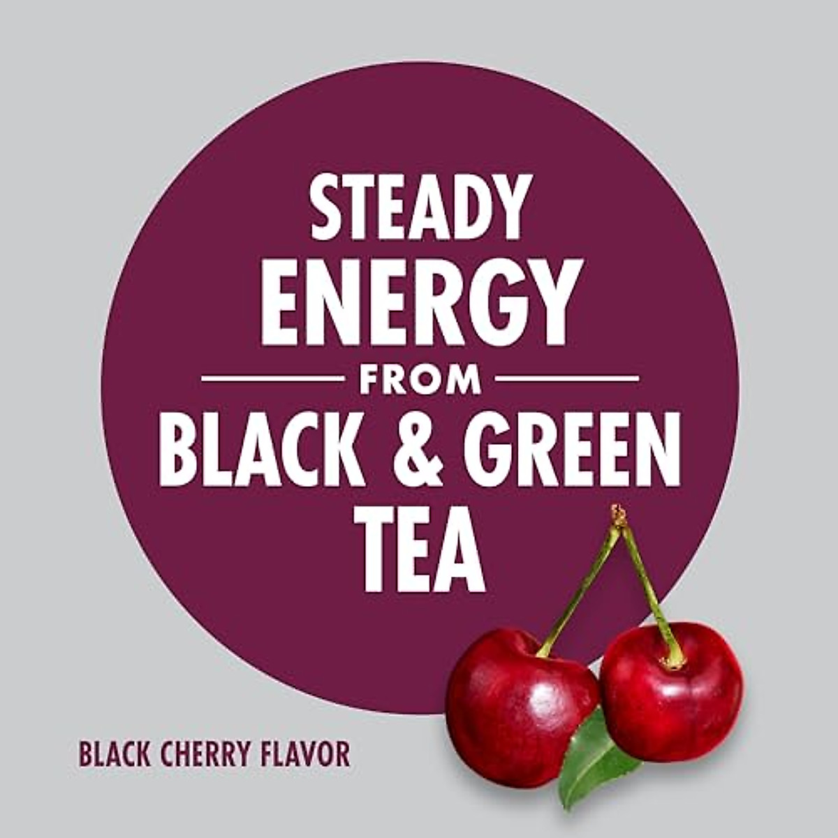 V8 +ENERGY Black Cherry Energy Drink, Made with Real Vegetable and Fruit Juices, 8 FL OZ Can (4 Packs of 6 Cans)