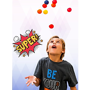 JA-RU Bouncy Balls Superballs Super Hi Bounce (2 Packs, 5 Balls Each) Fidget Bouncy Ball Small Toys Party Favors for Kids Toy Racquetball Bulk Kids Prize Premium Gift Includes Sticker 973-2s