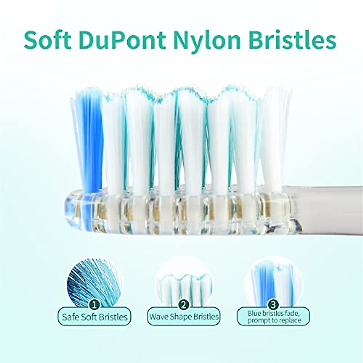 SEAGO Electric Toothbrush Children from 3-12 Years Kids Toothbrushes Electric with Colored Light Smart Timer 3 Soft Brush Heads Waterproof Baby Sonic Toothbrush for Girls Boys SG-977 (Green)