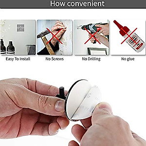 Kawlity Robe Towel Hooks, 6 Pack Strong Self-Adhesive Matte Black Towel Hooks, Heavy Duty Robe Towel Hooks Wall Mounted, Waterproof and Rustproof Stainless Steel Hooks for Bathrooms,Kitchen,Home