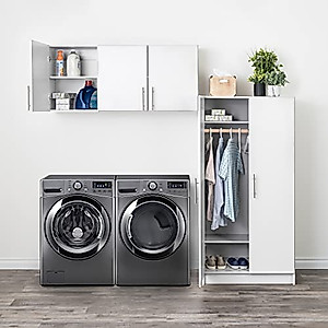 Prepac Elite Wardrobe with Storage, White