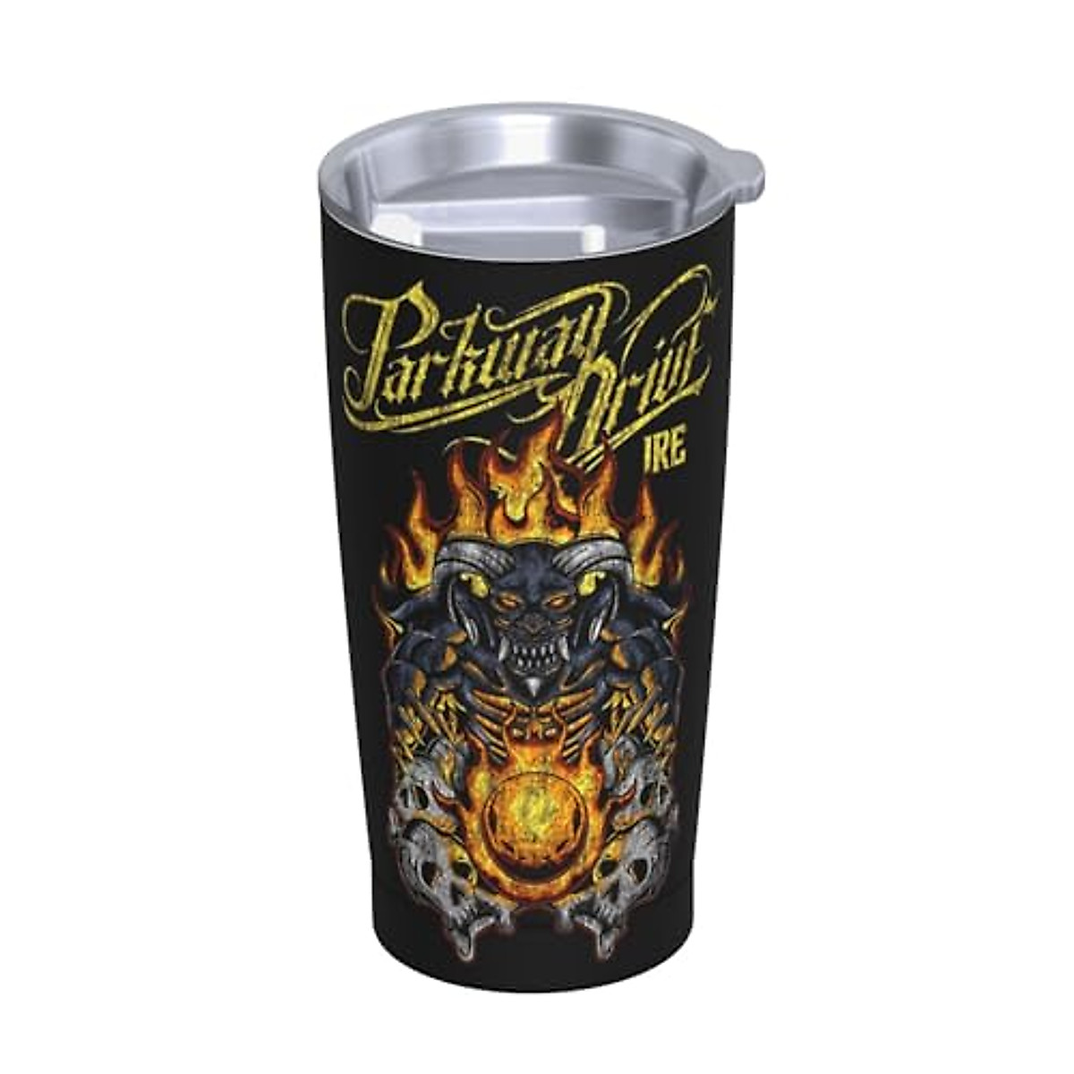 HIKTIEK Parkway Musics Drive Stainless Steel Insulated Car Sippy Cup With Lid Travel Mug for Cold Hot 20 oz