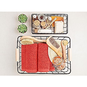 Utopia Towels 12 Pack Cotton Washcloths Set - 100% Ring Spun Cotton, Premium Quality Flannel Face Cloths, Highly Absorbent and Soft Feel Fingertip Towels (Coral)