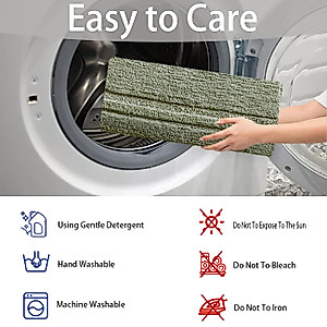 Solid Geometric Microfiber Bath Mat, Ultra Soft Memory Foam Layer Bathroom Rug Water Absorbent Shower Floor Carpet Non-Slip Fast Drying Rugs, Washable Kitchen, Laundry Door Mat (20"x32",Green)