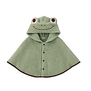 Frog Hood Carseat Poncho for Kids - Fleece Hooded Wool Cape Coats for Toddlers