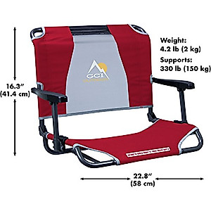 GCI Outdoor Big Comfort Stadium Chair With Armrests