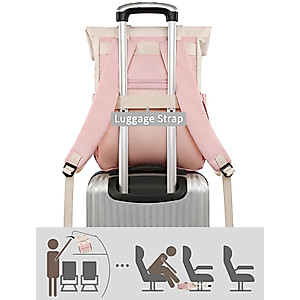 Janiful Convertible Backpack Tote,Work backpack for Women,Teacher Nurse Tote Backpack with USB Charging Port,Anti Theft for Travel Airline,Wide Top Open Bookbag fits 15.6 Inch Laptop