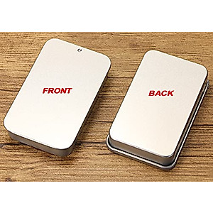 Mini Skater 4Pcs 3.15"x1.97"x0.59"Mini Metal Slide Top Tin Container, Sliding Cover Push-Pull Tin Box,Portable Slide Cover Storage Box for Wedding Jewelry Lip Balm Container Cosmetic Organizer(Silver)