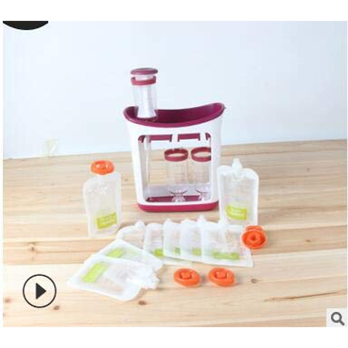 OhhGo Squeeze Station Homemade Infant Baby Fresh Fruit Juice Food Maker with Storage Bags 8.26"x8.66"x3.54"