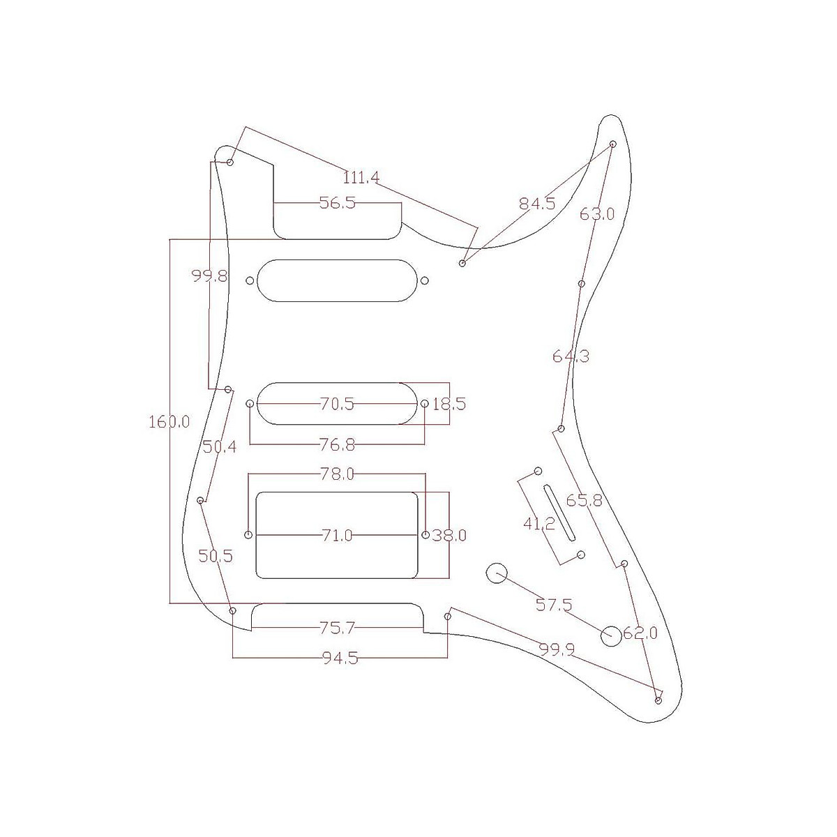 KAISH Guitar HSS Pickguard and Tremolo Trem Cover Back Plate fits Yamaha PACIFICA Guitar Black 3 Ply