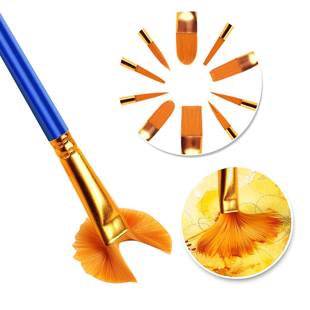 Paint Brushes Set 20pcs, Art Brushes, Paint Brushes, Paint Brush, Paint Brushes for Kids, Watercolor Brushes, Acrylic Paint Brushes, Paint Brushes for Acrylic Painting, Drawing and Art Supplies