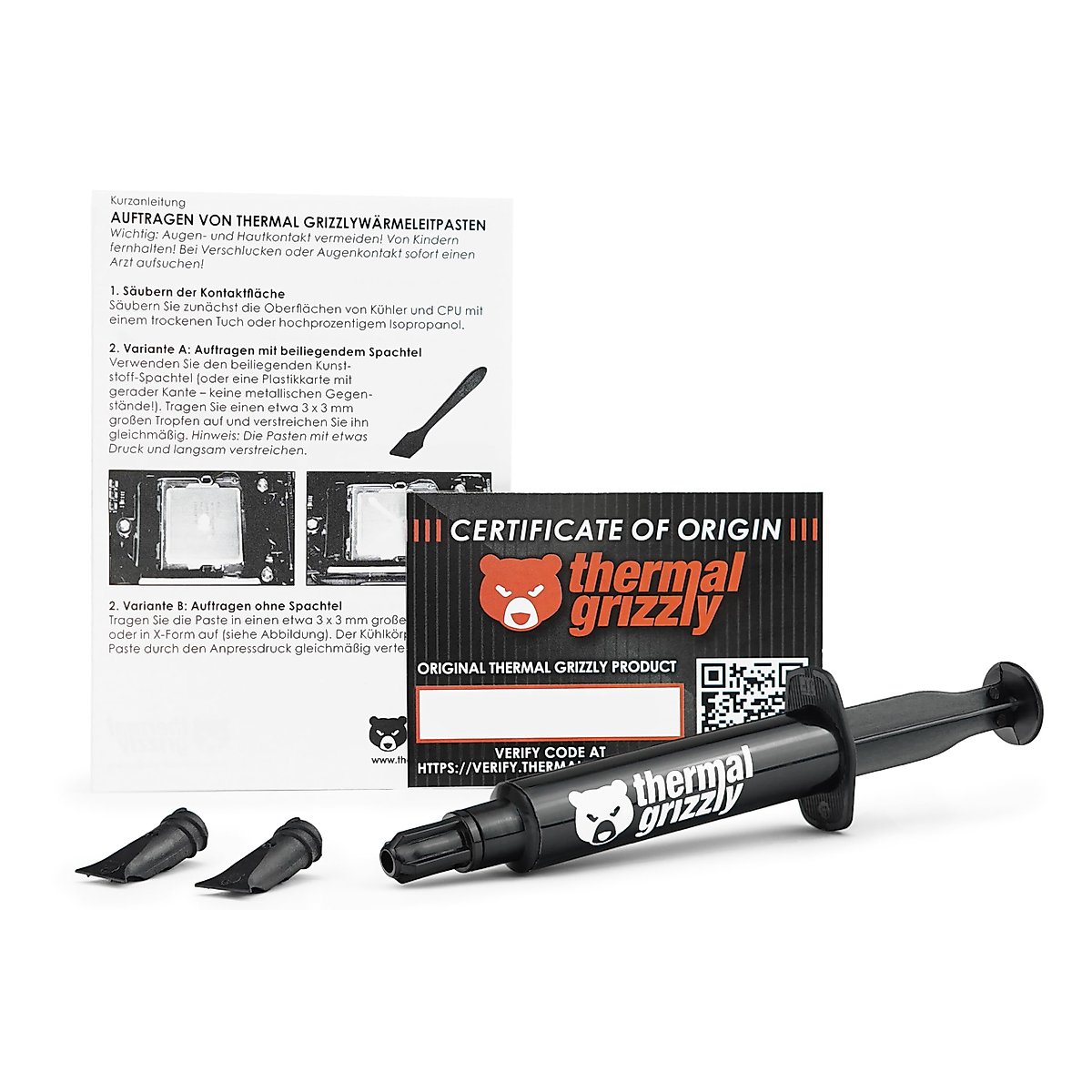 Thermal Grizzly - Kryonaut - 11.1 Gram/3 ml - Extremly High Performance Thermal Paste - For Demanding Applications and Overclocking CPU/GPU/PS4/PS5/Xbox