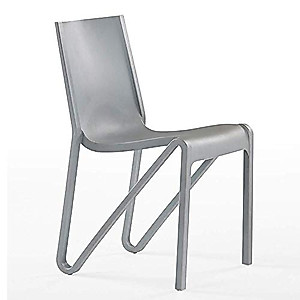 XOUVY Plastic Chair Simple Modern Chair - Leisure Chair Integrated molding Suitable for Computer Chair Office Chair Conference Chair Cafe Dining Chair (4 Pieces)