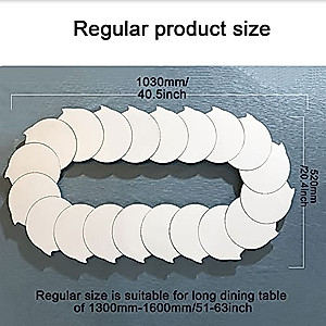 WMQ Household Long Table Rotating Manual Dining Table, Turntable Oval Dining Table, Turntable Adjustable Length Turntable