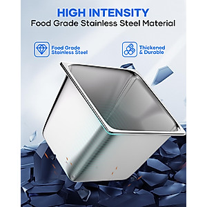 WantJoin 1/6 Size Hotel Pan,12 Pack 6 Inch Deep Commercial Steam Table Pans,Stainless Steel Steam Pan Restaurant Anti Clogging Steamer for Party,Restaurant,Hotel