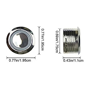 Ruluti Led Dimmer 5v 12v 24v Recessed Touch Sensor Switch Button Control Stepless Dimmable Switch for Led Strip DIY Bed Closet Cabinet