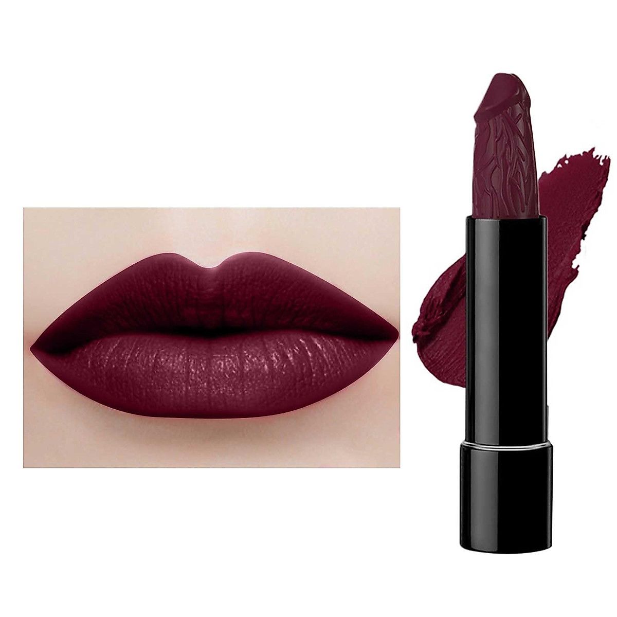 Funny Lipstick Creative Styling Head Matte Velvety Lip Gloss Moisturize Long Lasting High Pigmented Cute Lip Tint