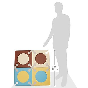 Skip Hop Baby Infant & Toddler Playmat with Interlocking Foam Floor Tiles, Blue / Gold