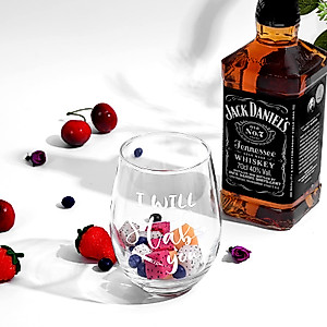 DAZLUTE Nurse Gifts, I Will Stab You Stemless Wine Glass for Women Nurse School Nurse Birthday Christmas, Funny Gag Gifts for Nurse Week Nurse Graduation Nurse Appreciation Nurse Practitioner, 17oz