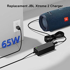 Replacment for JBL Xtreme 2 Charger Compatible with JBL Boombox, Xtreme, Extreme Portable Wireless Bluetooth Waterproof Speaker 8.8FT 19V Replacment for JBL Speaker Power Cord