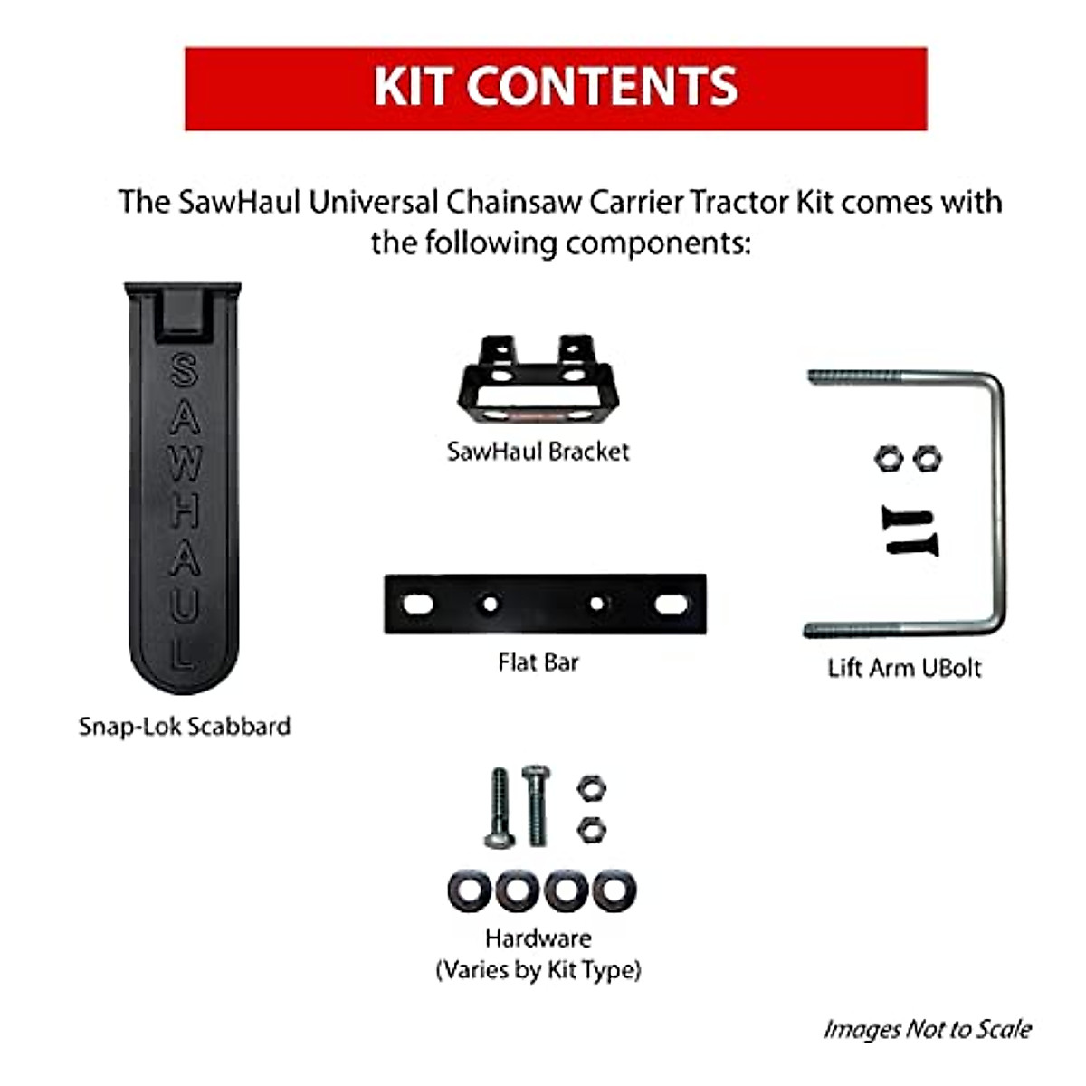 SawHaul Universal Chainsaw Carrier Kit for Tractors Made in USA