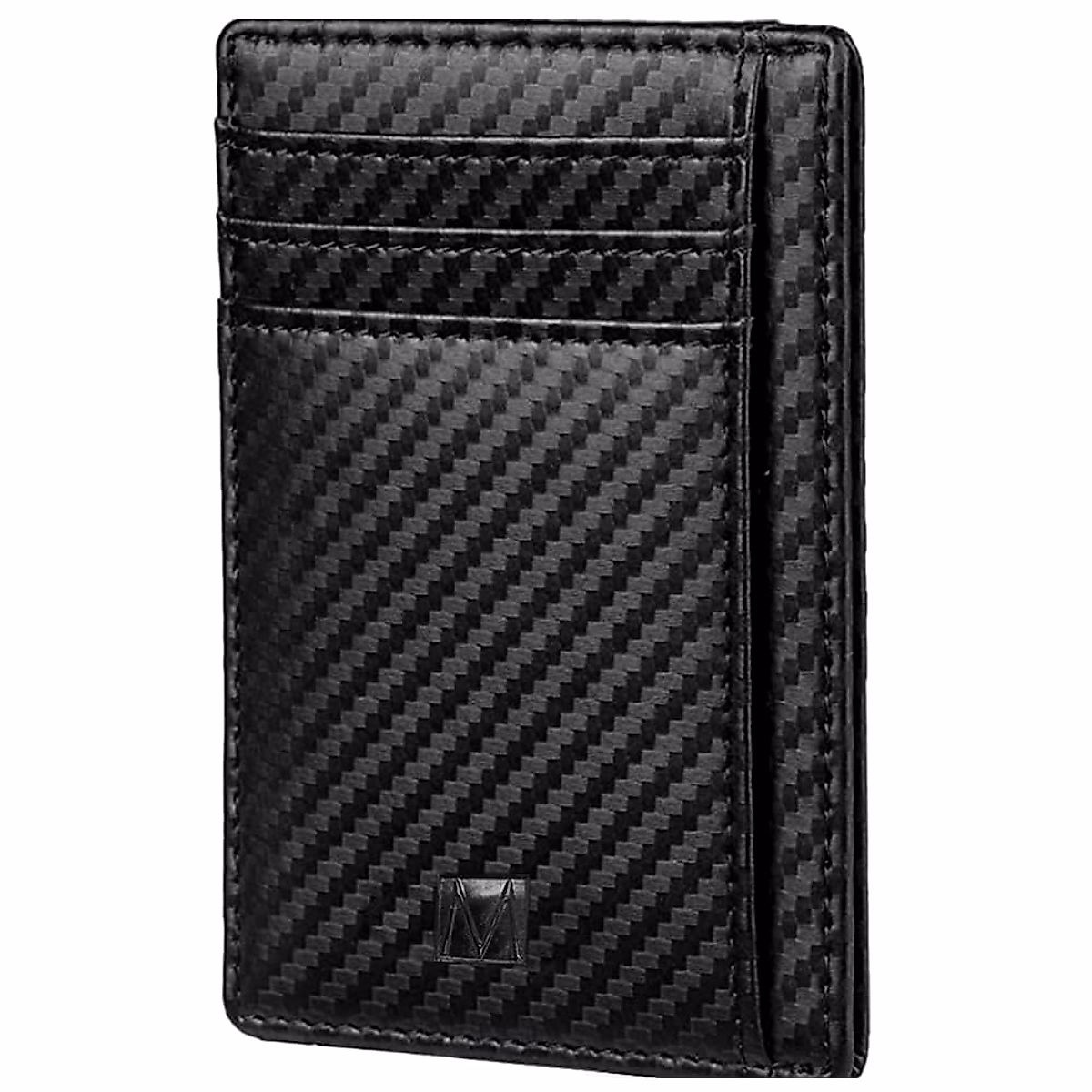 MONTABLEU Milano Handcrafted Mens Credit Card Holder Slim Front Pocket Wallet, Executive Black