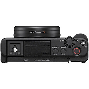 Sony ZV-1 Digital Camera + 2X 64GB Memory + LED Video Light + Case + Filters + Tripod & More (25pc Bundle)