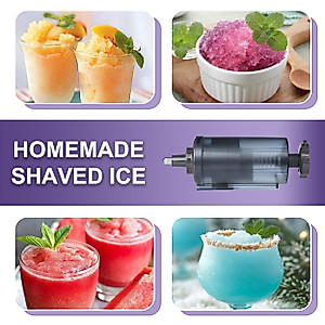Jooke Shaved Ice Attachment for Kitchenaid Stand Mixer, Kitchen aid Ice Shaver, Ice Crushers for Home Use, Homemade Shaved Ice Maker Snow Cone Machine with 8 Reusable Ice Cube Mold, Instruction Manual