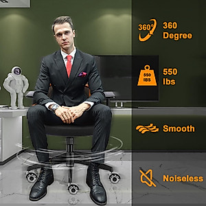 Office Chair Wheels Replacement-Set of 5, Aulaxyee 2 Inch Rollerblade Casters, Universal Rubber Caster Wheels for Hardwood, Carpet, Floors, Heavy Duty Computer Desk Gaming Chair Rollers