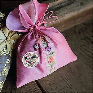 Thank You Stickers 2500 Pieces Round Kraft Label Seals Small Business Stickers for Greeting Cards Envelopes Decor or Gift Bags Packaging (5 Rolls Pattern A)