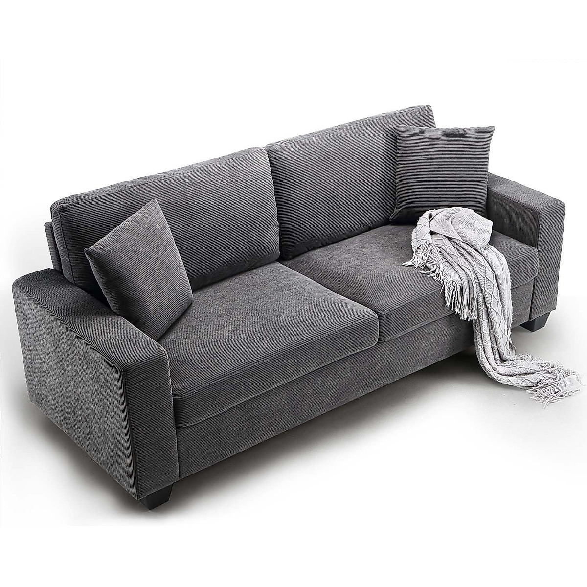 GAOMON Couch for Living Room 83-inch Comfy Sofa Couch 3 Seater Couch Modern Sofa with Deep Seat for Bedroom Apartment Home Office (Corduroy)