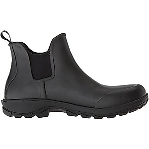 Bogs Men's Sauvie Slip On Low Height Chukka Waterproof Rain Boot, Black, 12