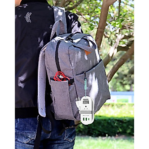 Travel Power Strip with USB Outlet,Travel Small Surge Protector Power Strip with 4ft Around Extension Cord 2 Outlets 2 USB Ports 1 USB C Outlet, Essentials for Travel Office Desk Cruise Vacation