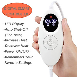 XUYU Heating Pad for Back, Neck, Shoulder, 31.5''x23.6'' Electric Heat Pad Smart Controller with Memory Function, Auto Shut Off