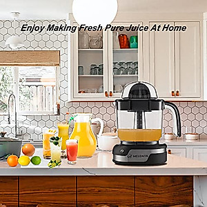 M MELENTA Electric Citrus Juicer, 41oz Large Capacity Orange Juicer Squeezer with Powerful Motor, Easy to Clean, Electric Lemon Juicer Extractor with Blue LED Working Lamp for Lime Orange Grapefruit