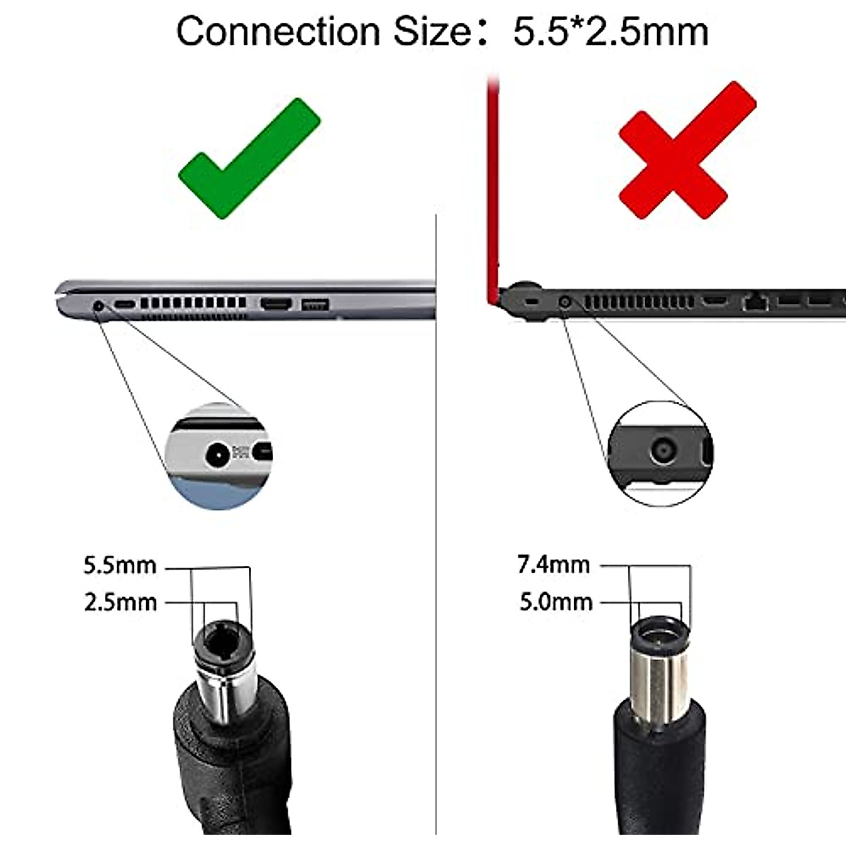 19.5V 11.8A 230W AC Laptop Charger A12-230P1A AC Adapter Fit for Chicony A17-230P1A Msi GS75 957-17G11P-101 GT72S STEALTH-248 GS65 Laptop 5.5 x 2.5mm