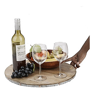 Mind Reader Wood, Wooden, Spinning Lazy Susan, Rotating Organizer, Thick Single Turntable, Brown, One Size