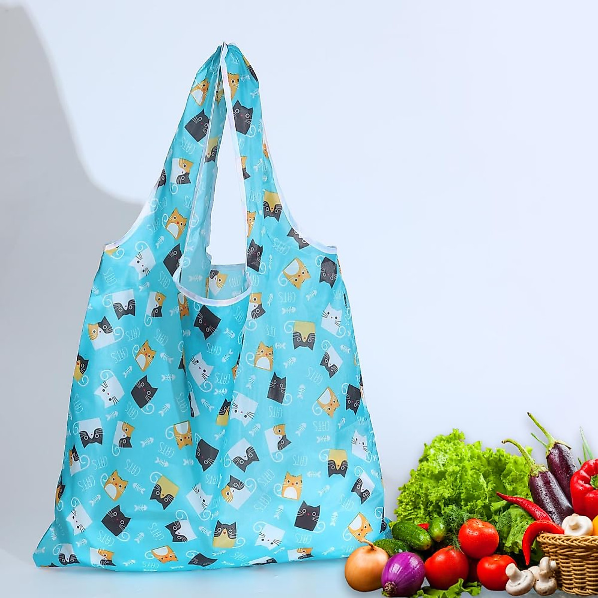 Reusable Grocery Bags,Reusable Shopping Bags,Cute Tote Bags for Grocery Shopping
