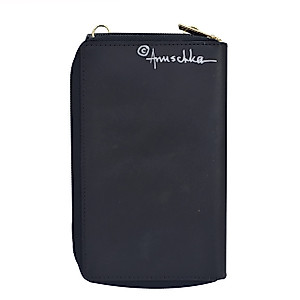 Anuschka Women’s Hand Painted Genuine Leather Crossbody Phone Case - Enigmatic Leopard