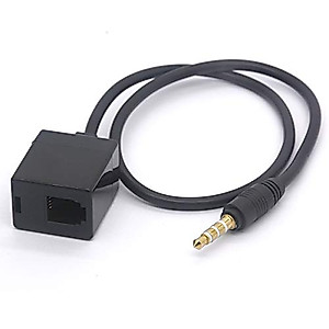 PIIHUSW RJ9 to 3.5mm Headset Cable Adapter - 3.5mm Male to 4P4C RJ9/RJ10 Female Convert RJ9 Headphone to Android Smartphones 40CM