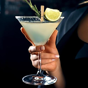 PARACITY Martini Glasses Set of 2, Coupe Glasses, Hand Blown Premium Martini Glasses, Perfect for Cocktails, Martinis, Margaritas, Parties, Catering Boxes and Gifts(8 OZ/240ML)