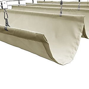 Patio Awning Retractable - Slide on Wire Cable Wave Drop Shade Cover - 100% Ployester Wave Drop Shade Cover - UV Protection Sun Shade for Yard, Porch, Balcony ( Color : Off-White , Size : 1.5x2m )