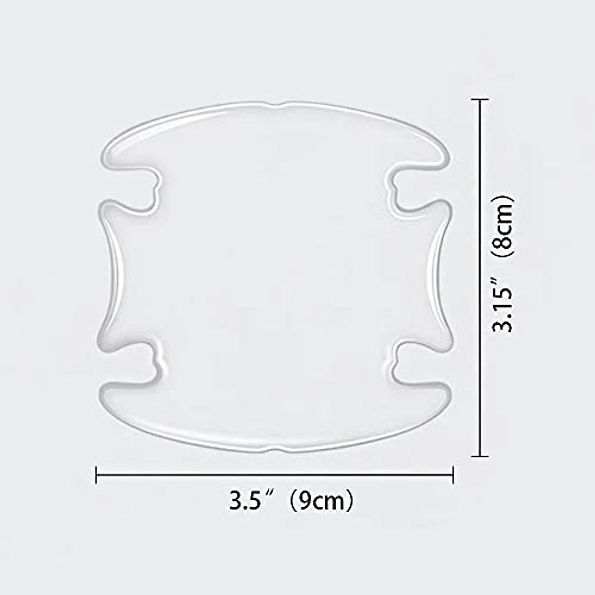 Alvhnt 4PCS Car Door Cup Handle Sticker, Anti-Scratches Car Door Handle Protective Film, Car Door Handle Cup Protector (Clear)