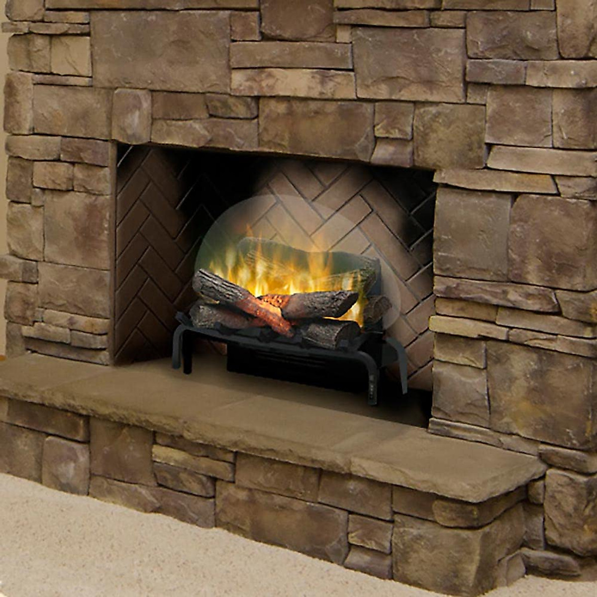 Dimplex Revillusion Electric Fireplace Log Insert - 20 Inch Faux Wooden Logs, Plug in Electric Heater; Remote Control Included - Supplemental Zone Heat | Model #RLG20