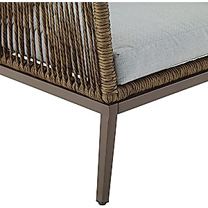 Crosley Furniture Haven 2-Piece Outdoor Chair Set, Wicker Patio Chairs for Conversation, Porch, Deck, Light Brown with Light Gray Cushions