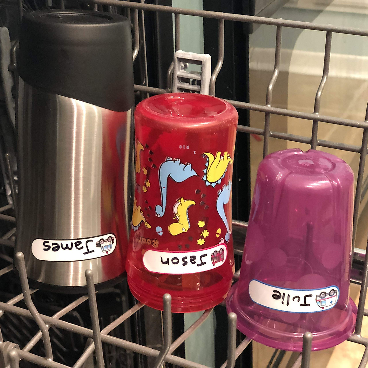 Baby Bottle Labels - Write On Self Laminating - Microwave and Diswasher Safe - Great for Daycares! Made in USA by Kenco (1 Pack)