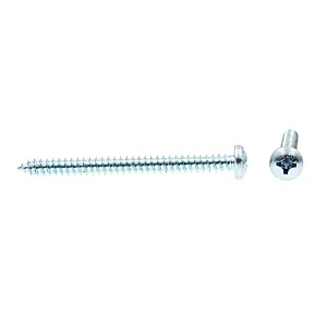 Prime-Line 9019966 Sheet Metal Screw, Self-Tapping, Pan Head Phillips, #8 X 2 in, Zinc Plated Steel, Pack of 50