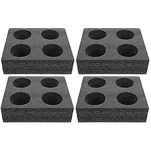 Cabilock 4 Pcs 4 Hole Cup Holder Takeout Cup Holders 4 Beer Bottle Drink Takeout Holder Drink Holder Foam Cup Holder Metal Cup Takeout Packing Holders Tea Drink Tray Pearl Cotton Car Travel